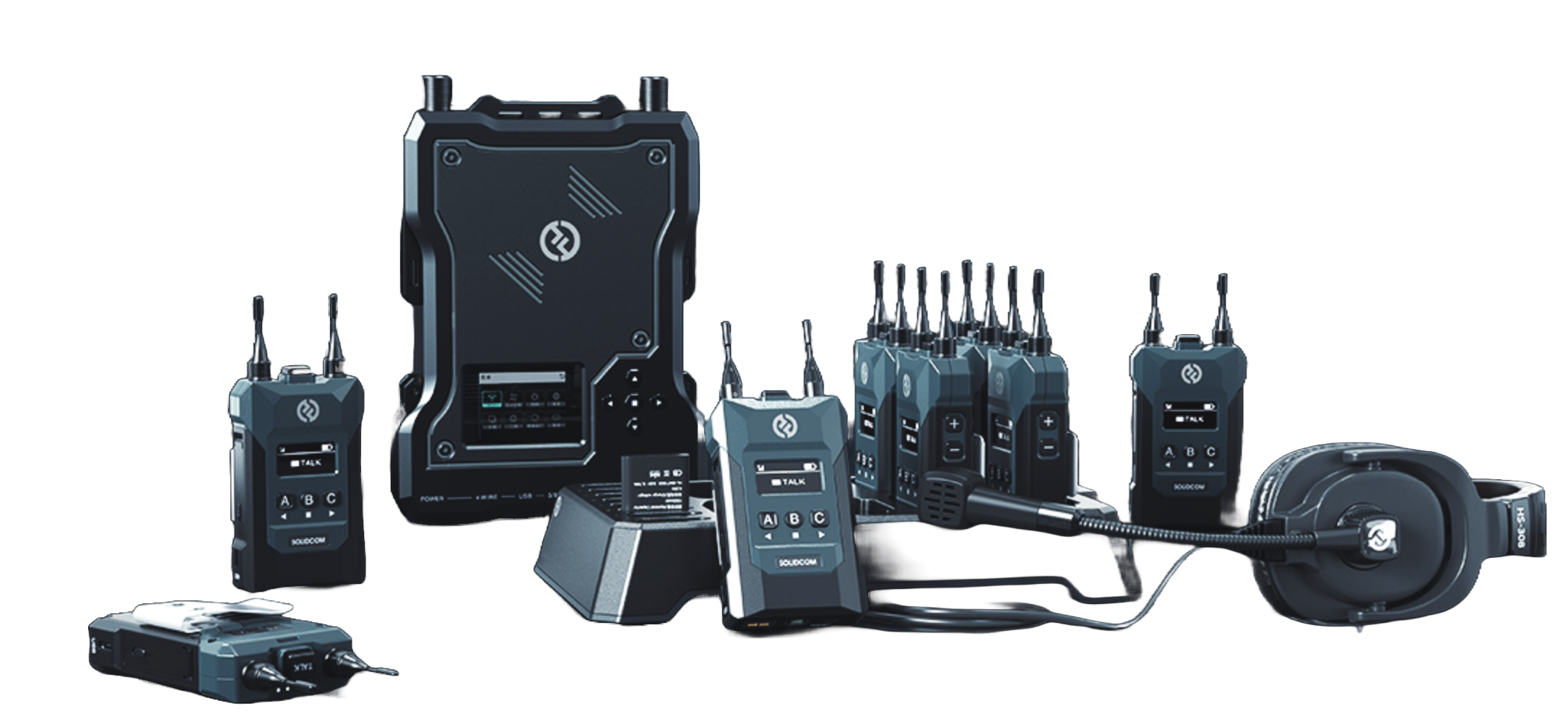 Hollyland Solidcom M1 Wireless Intercom System 8B - with 8 Beltpacks ...