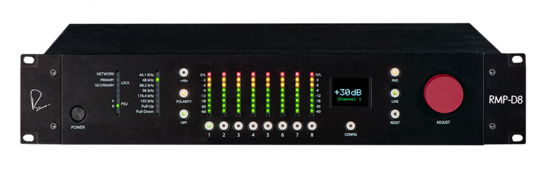Rupert Neve Designs RMP-D8 8-Channel Class-A Remote Control Dante Mic ...