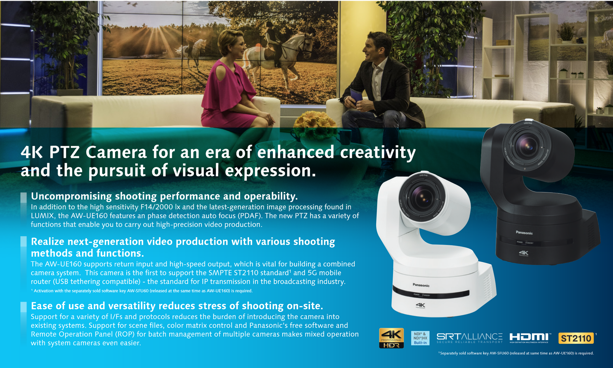 Panasonic AW-UE160 UHD 4K 20x PTZ Camera – store.ear.net