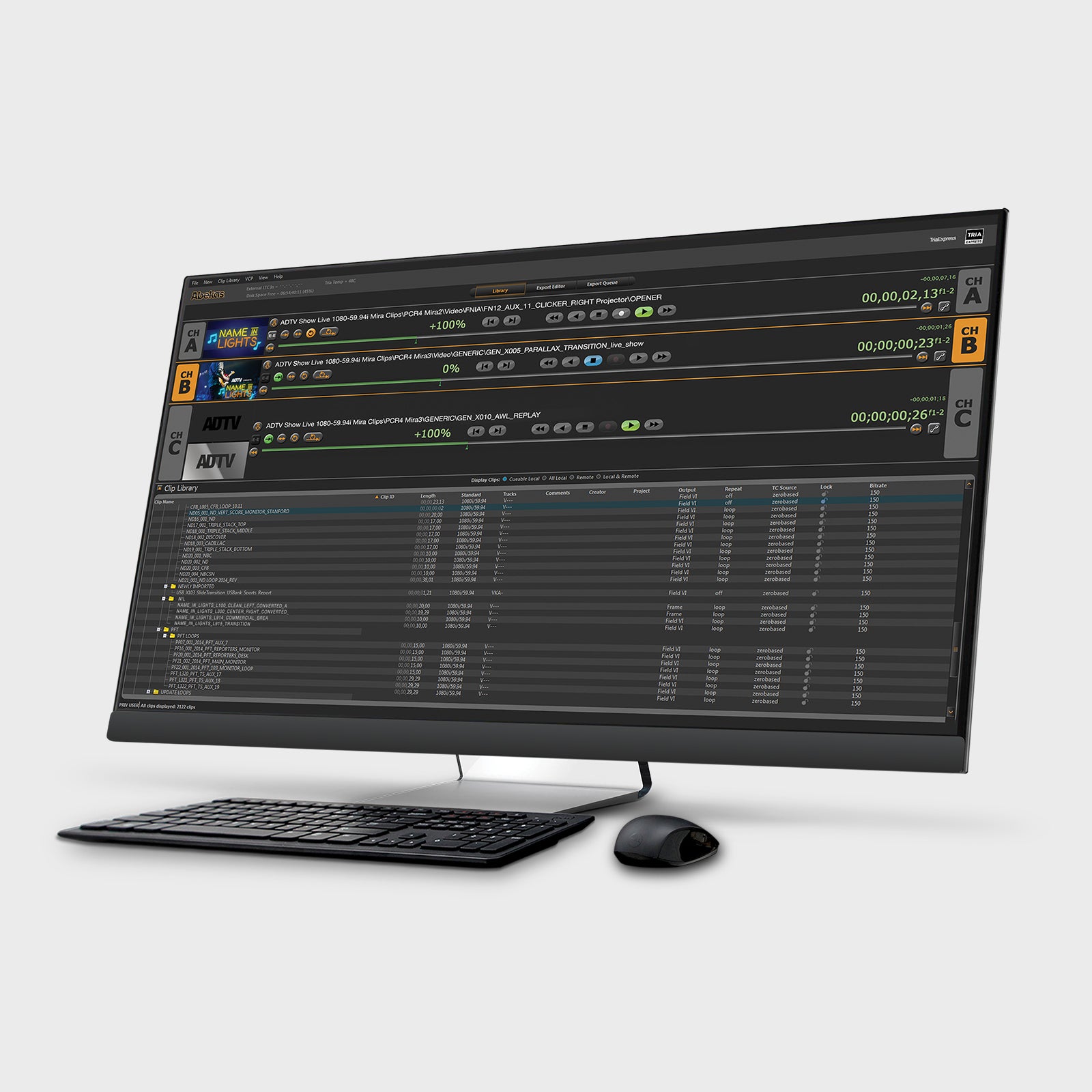 Ross Video Abekas Mira+ replay system / AVC-I Native / 8-Channels / 28 ...